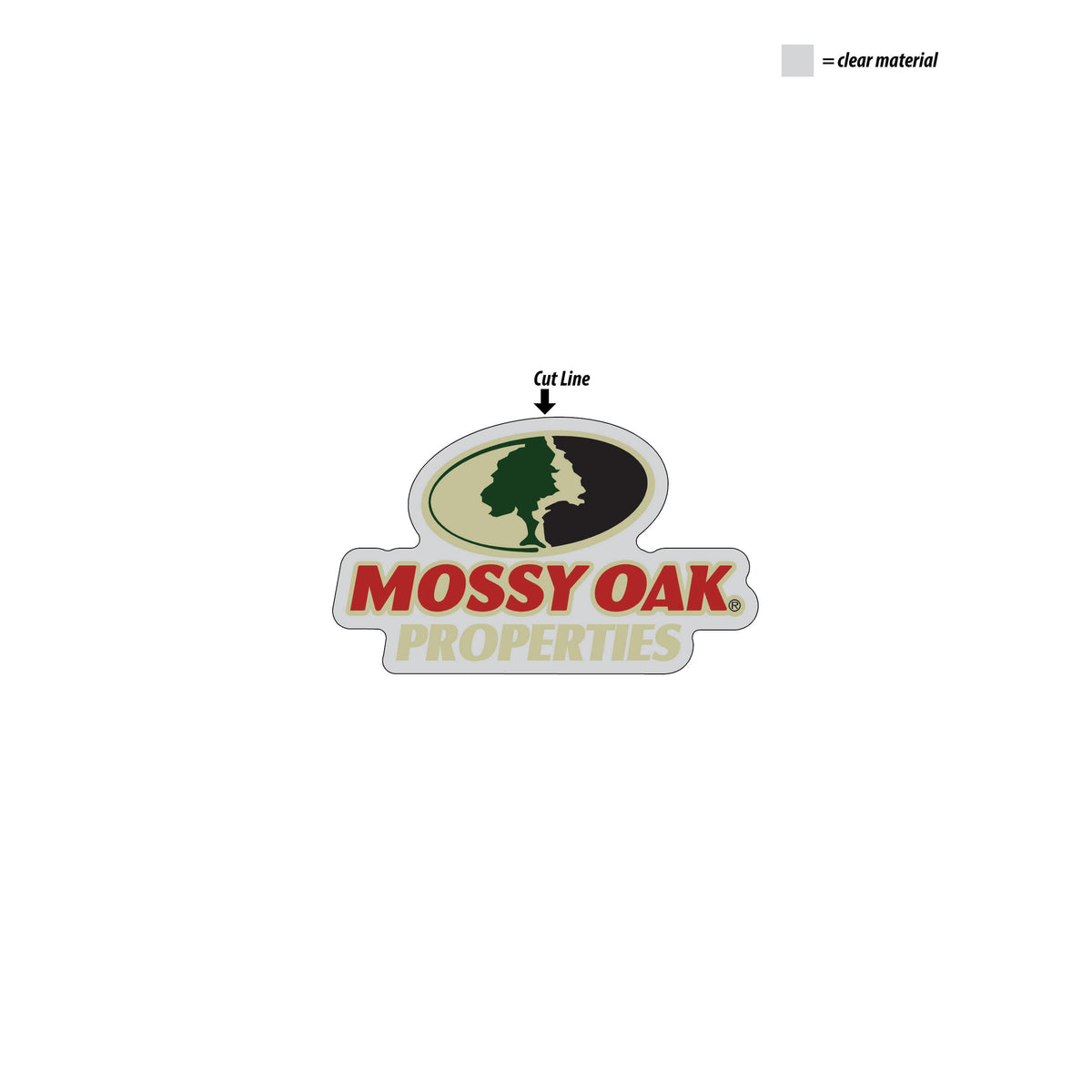 Die Cut Clear Poly Sticker – mopgoods